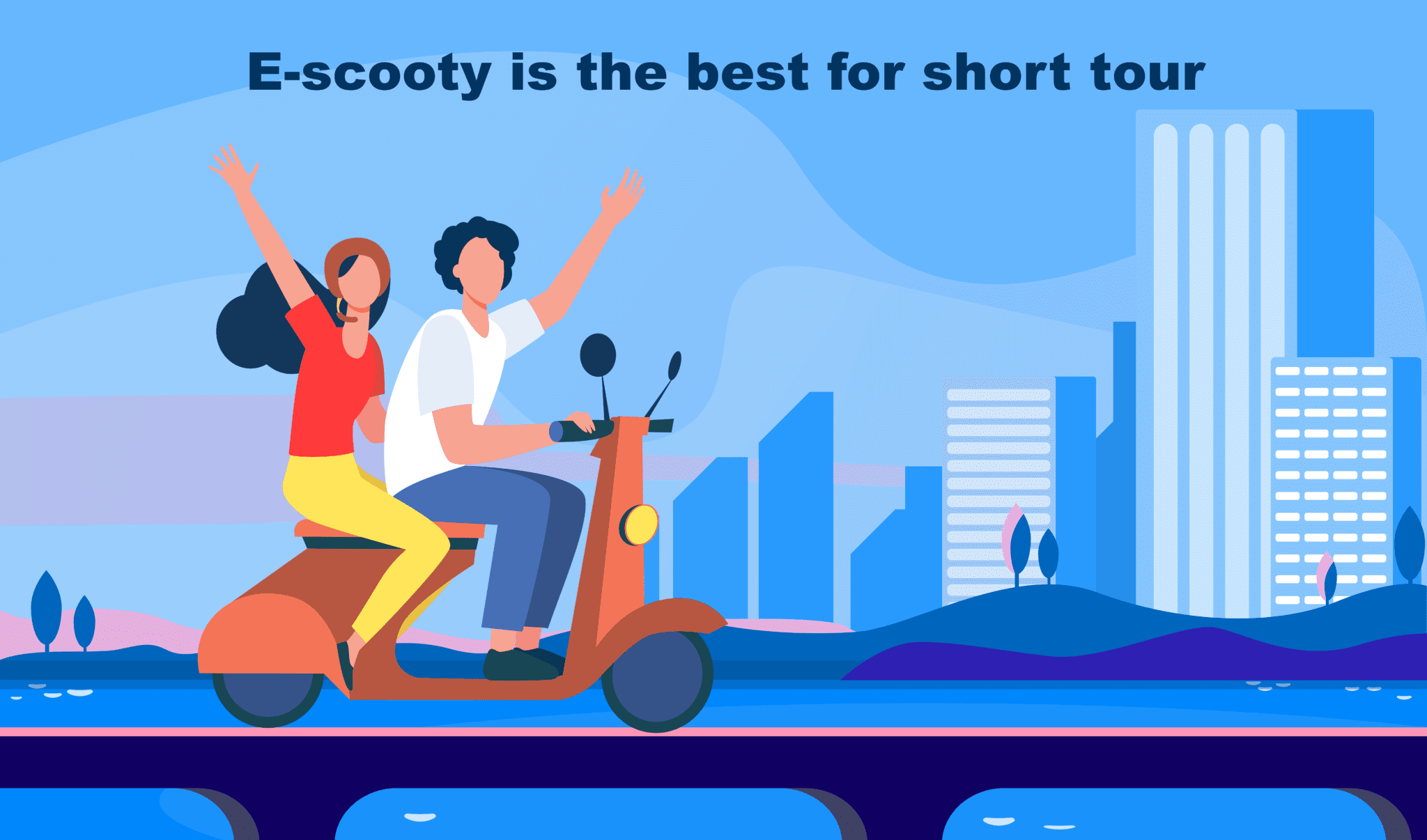 electric scooter is the traditional mode of transport